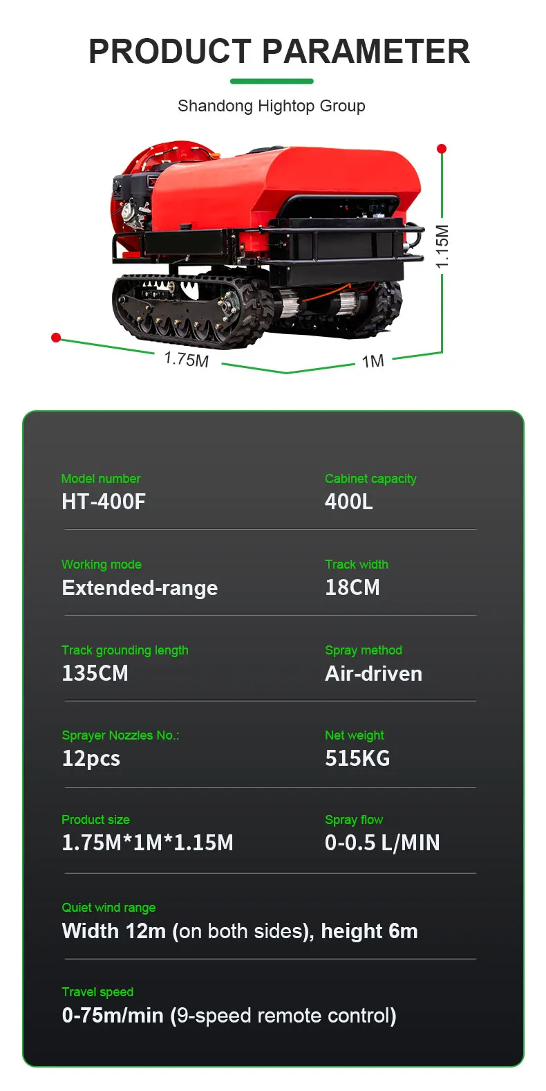 Remote Control Unmanned Robotic Sprayer for Farmland Disinfection