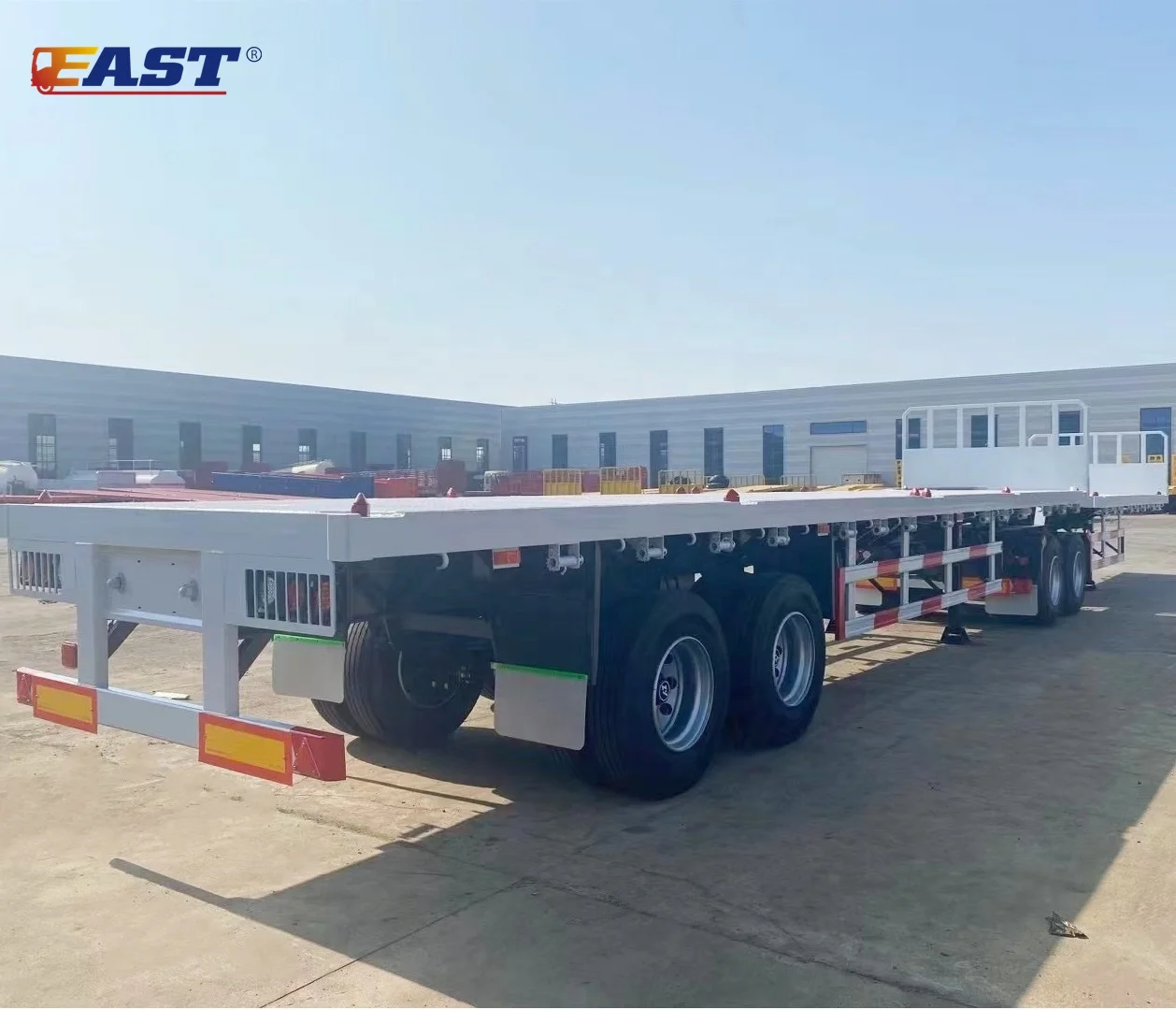 East Super Tandem Container Transport Trailer Tandem Flatbed Trailer ...