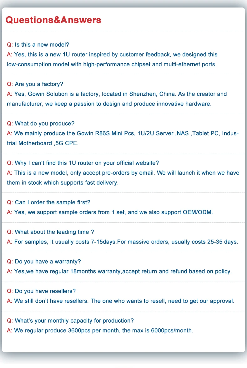 Gowin 1U Rack Mount Firewall Server - Intel N305, 32GB RAM, 2*M.2 SSD ...