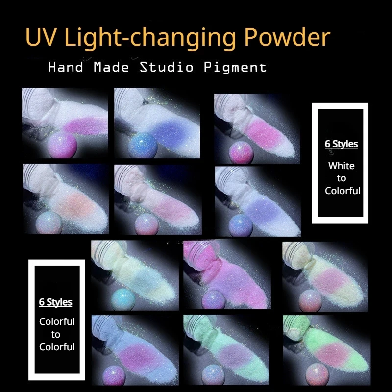 10g/box UV Sensitive Color Temperature Changing Powder DIY Handmade ...