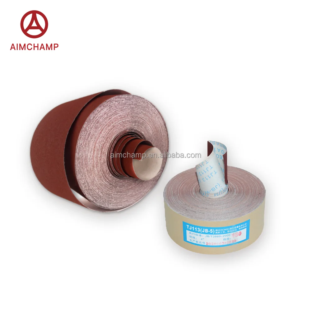 Hand Use Wood Polishing Red Jumbo Roll Aluminium Oxide J-wt Flexible ...