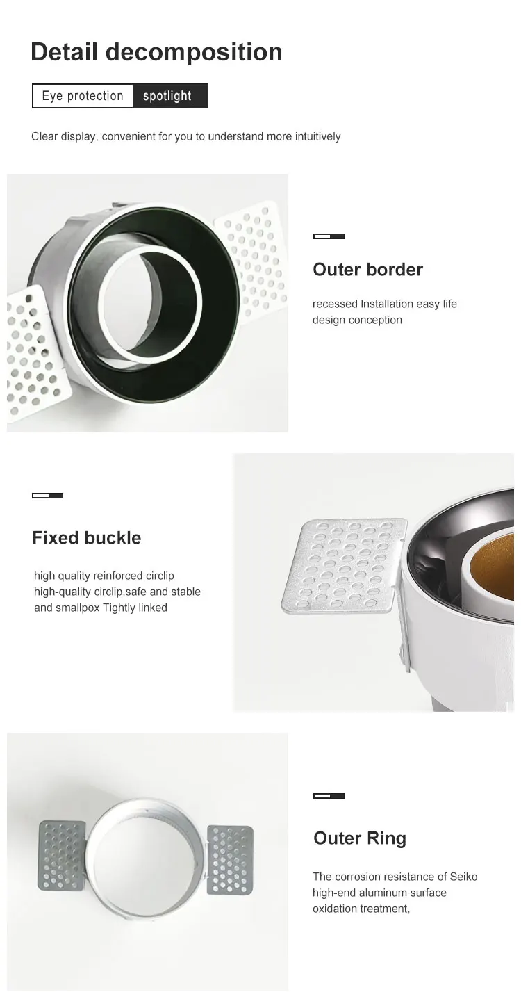 Mr16 Gu10 Fittings Adjustable Ceiling Led Downlight Fixtures Gu10 Spot ...