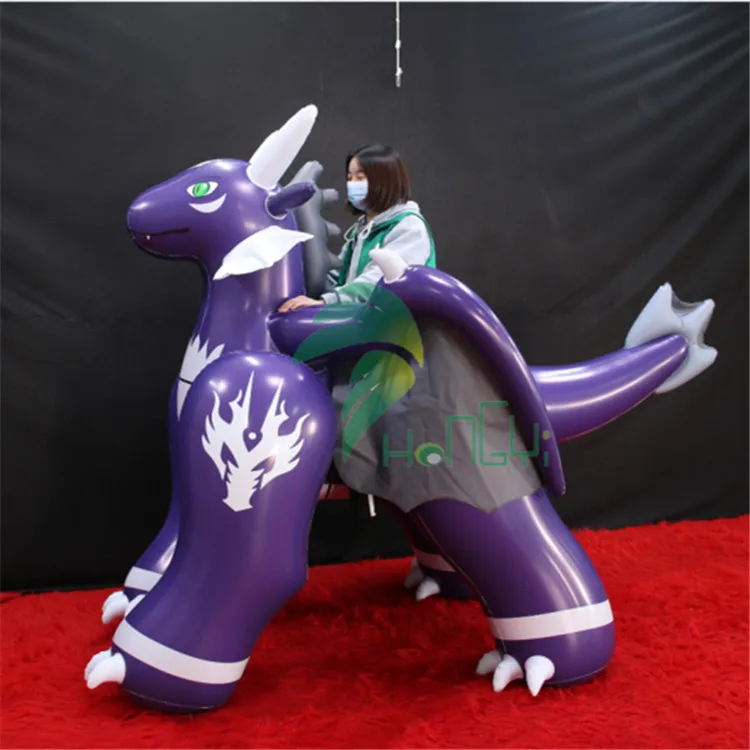 Giant Inflatable Purple Dragon Toy - Cute Balloon Animal