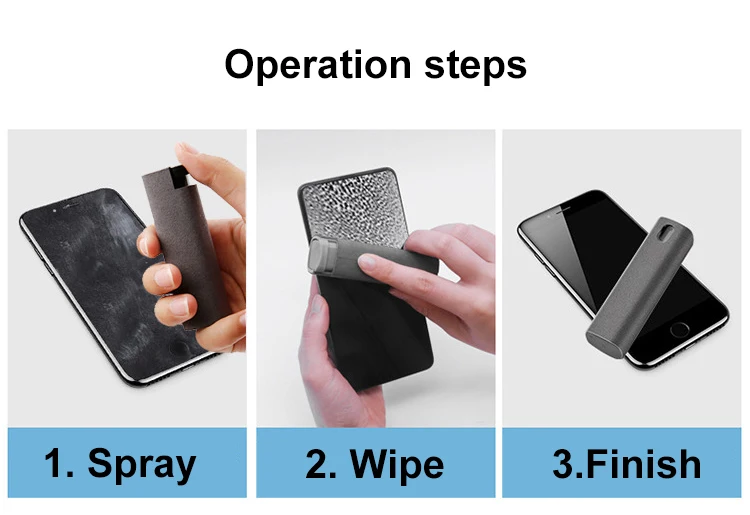 Oem Portable Pc Mobile Phone Screen Cleaning Microfiber Cleaner Spray ...