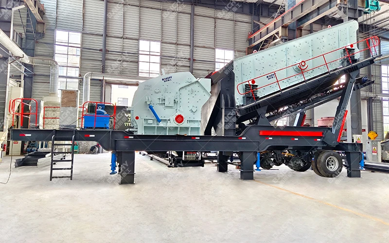 30-600tph Mobile Impact Stone Crusher With Vibrating Screen for ...