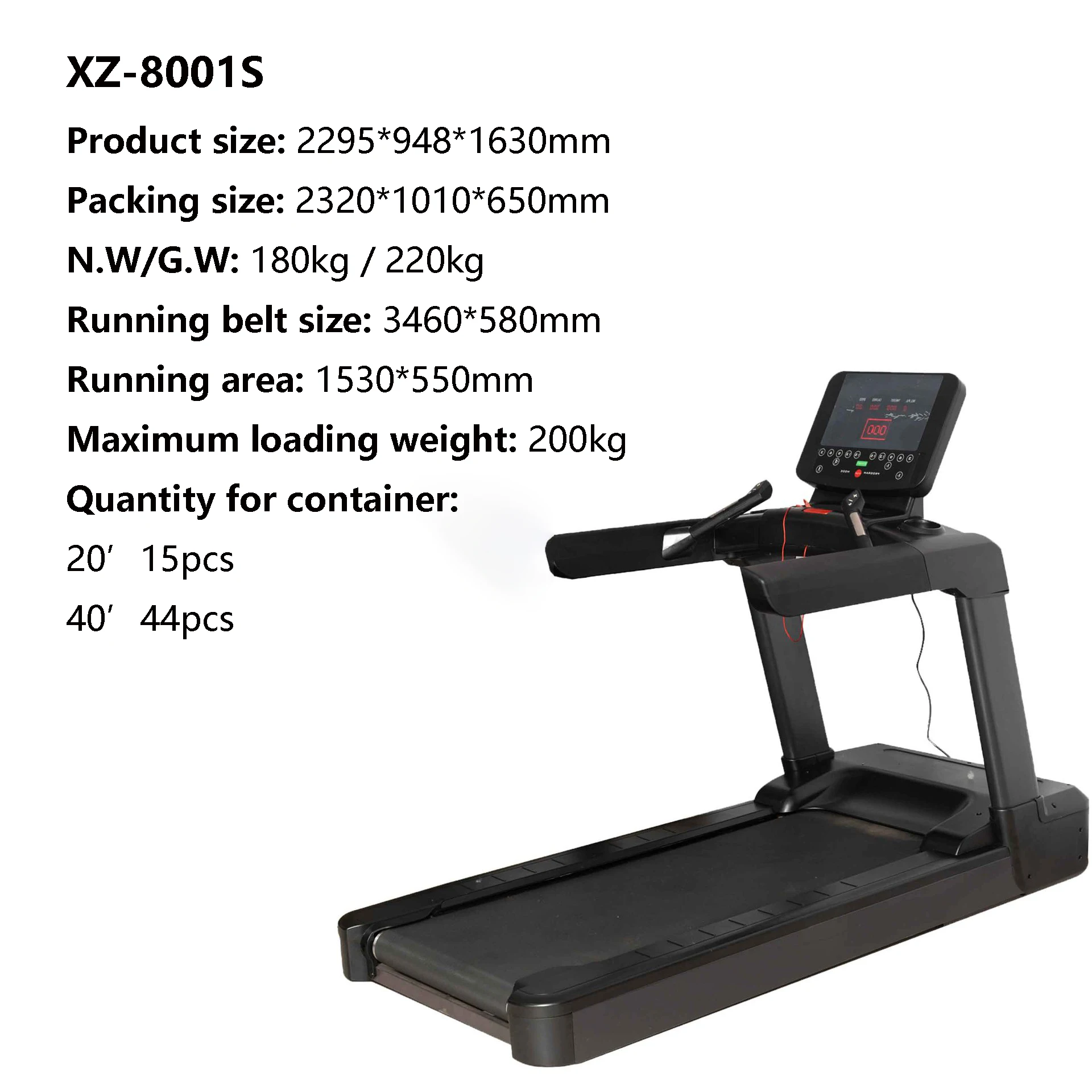 Multi-functional Commercial Gym Equipment Motorized Ultra-quiet Running ...