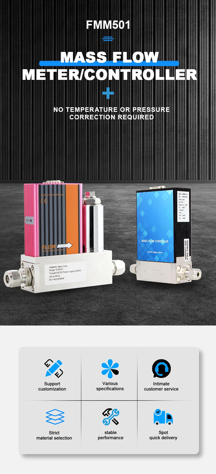 FMM501 Gas Flow Controller - Precision Mass Flow Meter