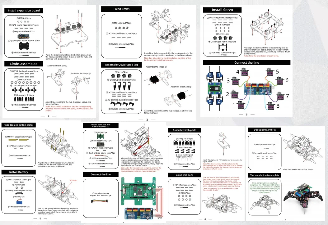 Tscinbuny Quadruped Development Robot - STEM Education Kit