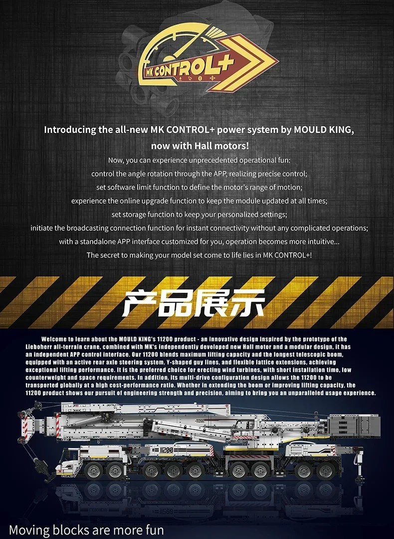 Mould King 17007 17008 Technical Car Toys Motorized Ltm 11200 Rc Crane ...