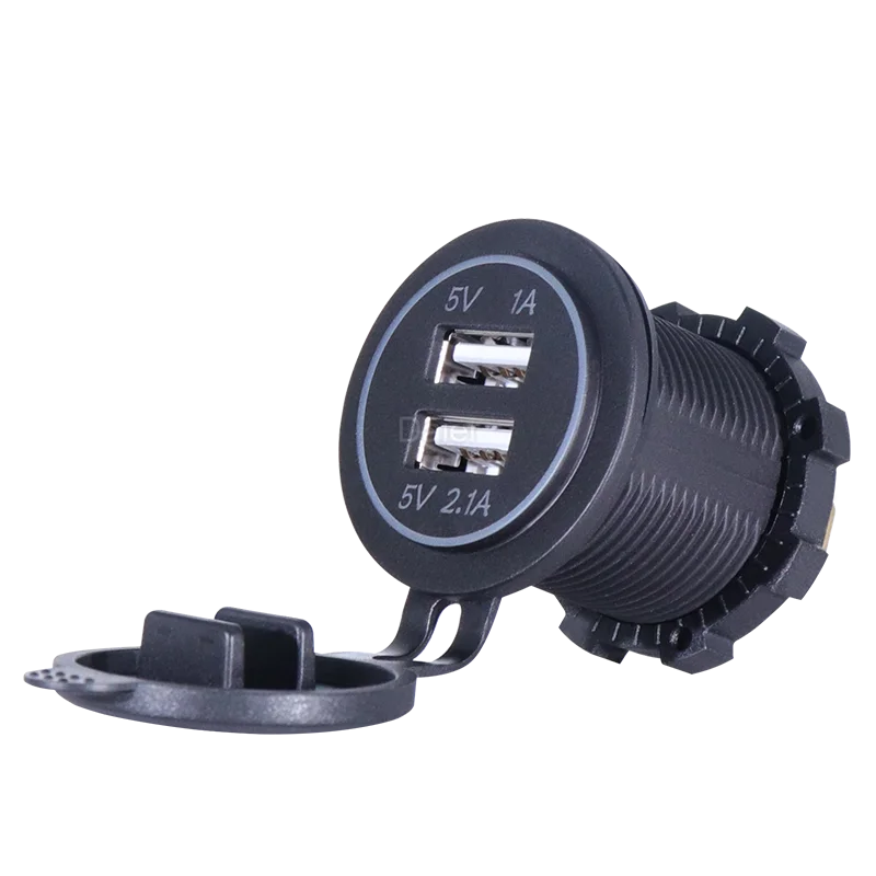 12 Volt Power Outlet 3.1a Usb Charger Adapter Dual Usb Port Phone ...