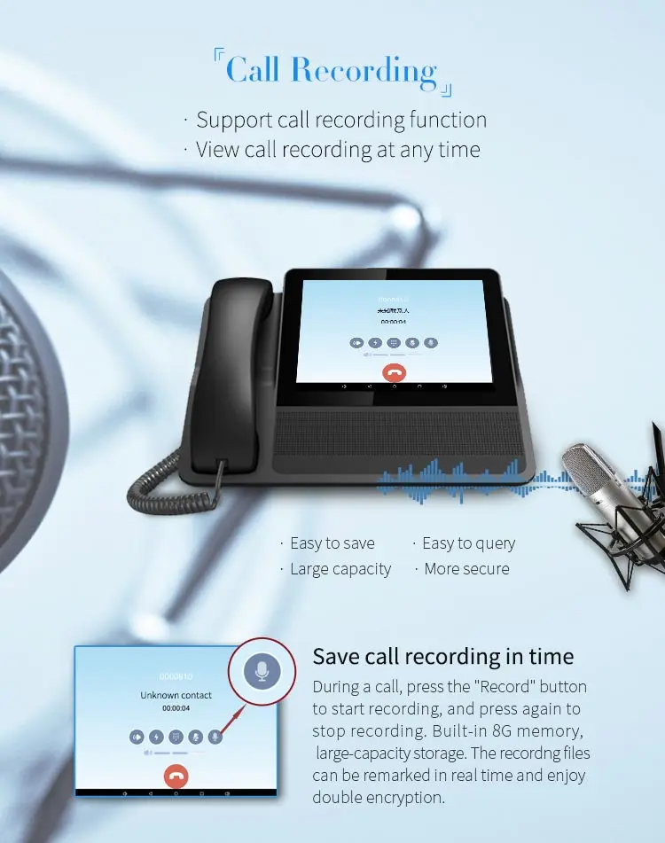 Smart Business Desktop - Voip IP Phone with 8-Inch Display