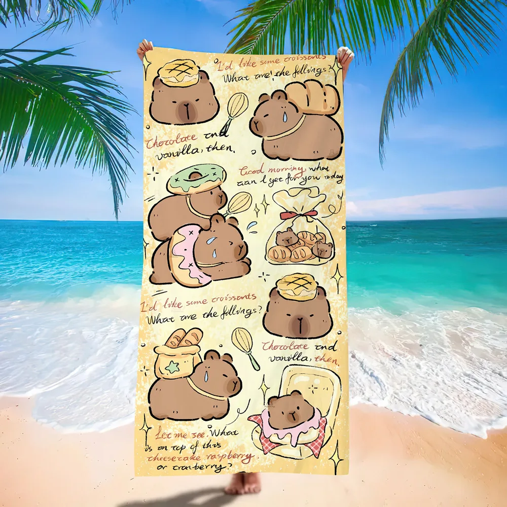 Foreign Trade Explosion Kapibara Beach Towel Children's Cute Capybara ...