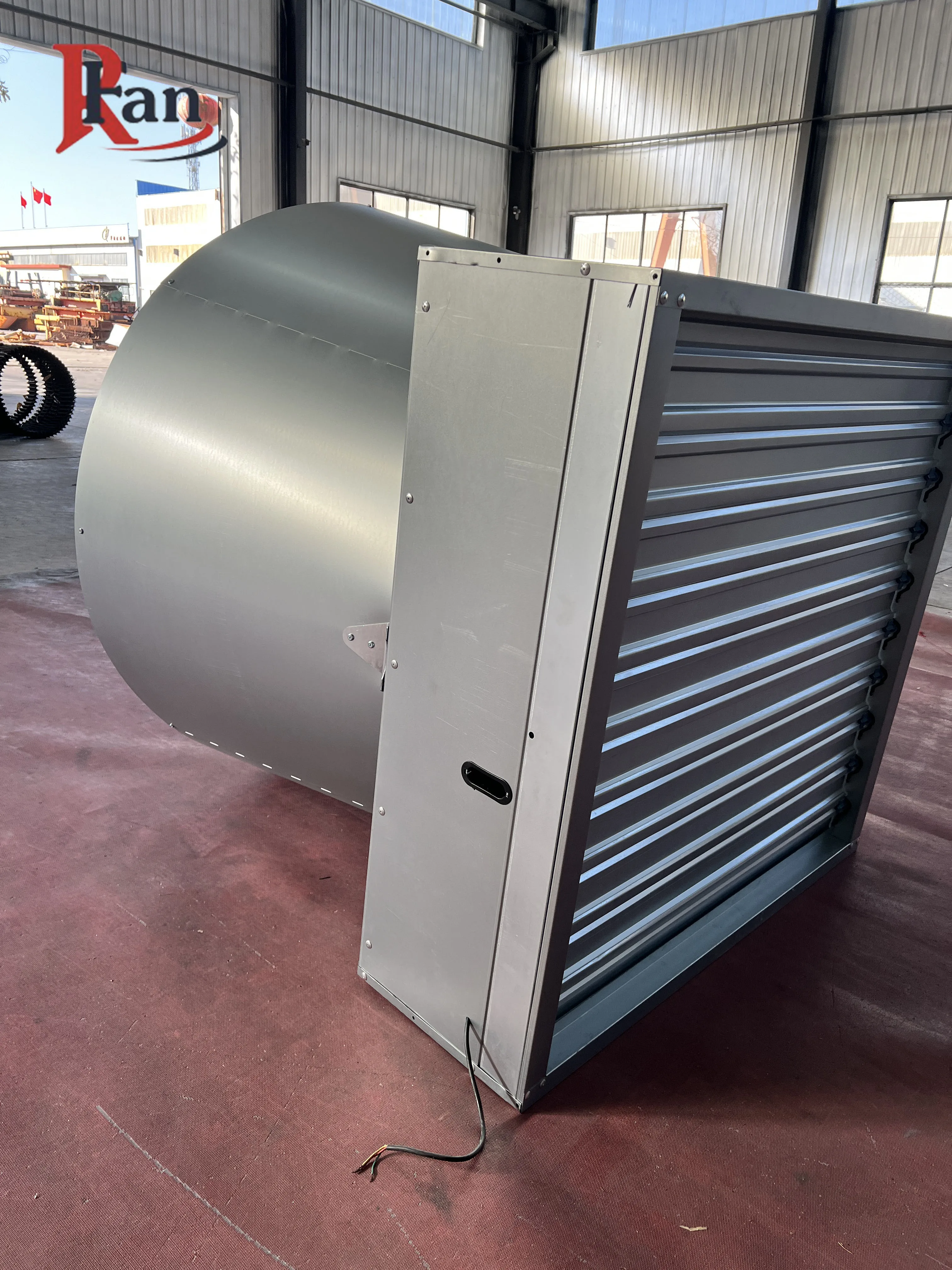 Industrial 50-inch Ventilation Shutter Cone Fan Long Box Blade Variable ...