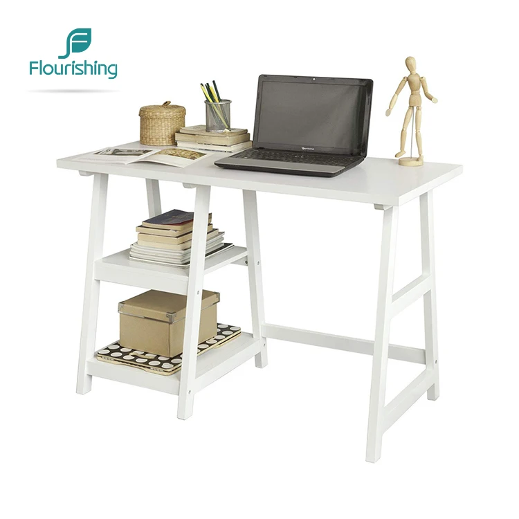 Modern Home White MDF Computer Melamine Office Desk