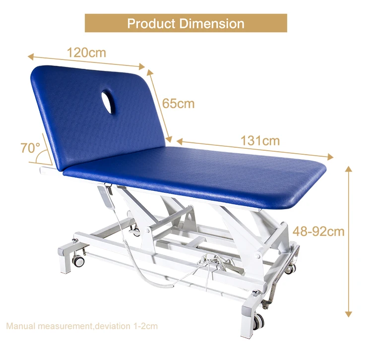 220KG Load Capacity Medical Bed for Physiotherapy - Modern Style