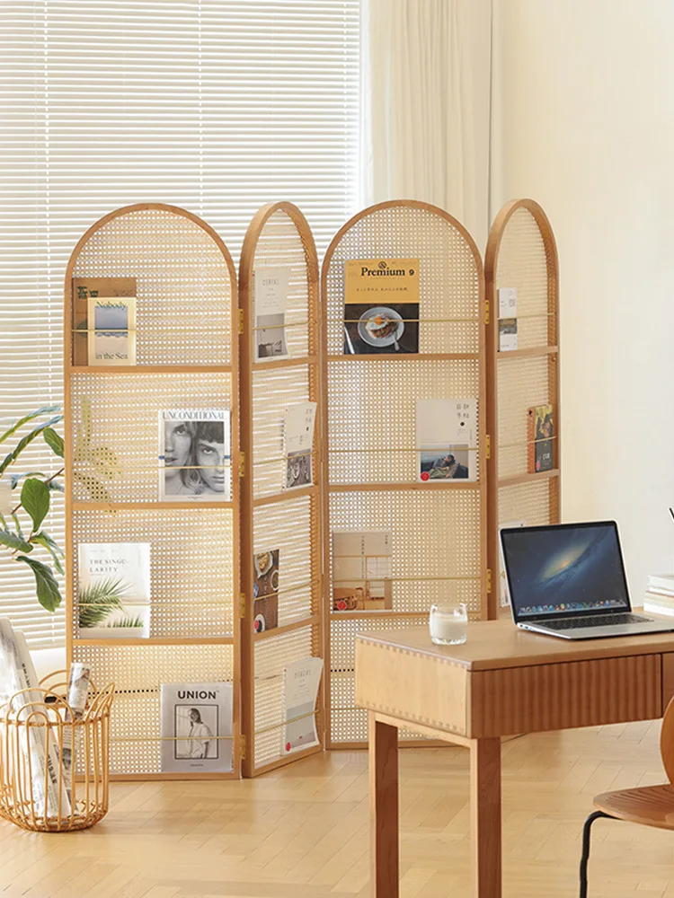 Dreamhause Japanese-style Wooden Rattan Screen Partition Moved Porch ...