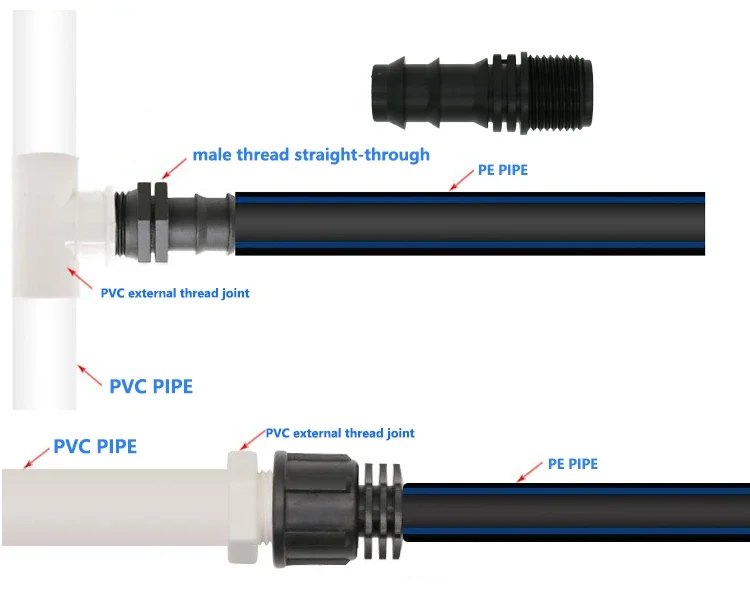 Barbed 16mm Start Offtake with t Type Rubber Ring Plastic Agriculture ...
