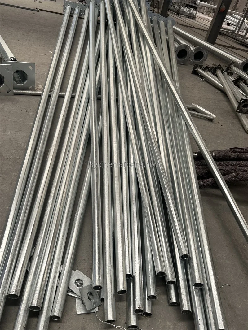 Outdoor 6m 7m 8m 9m 10m Electrical Galvanized Steel Fiber Optic ...
