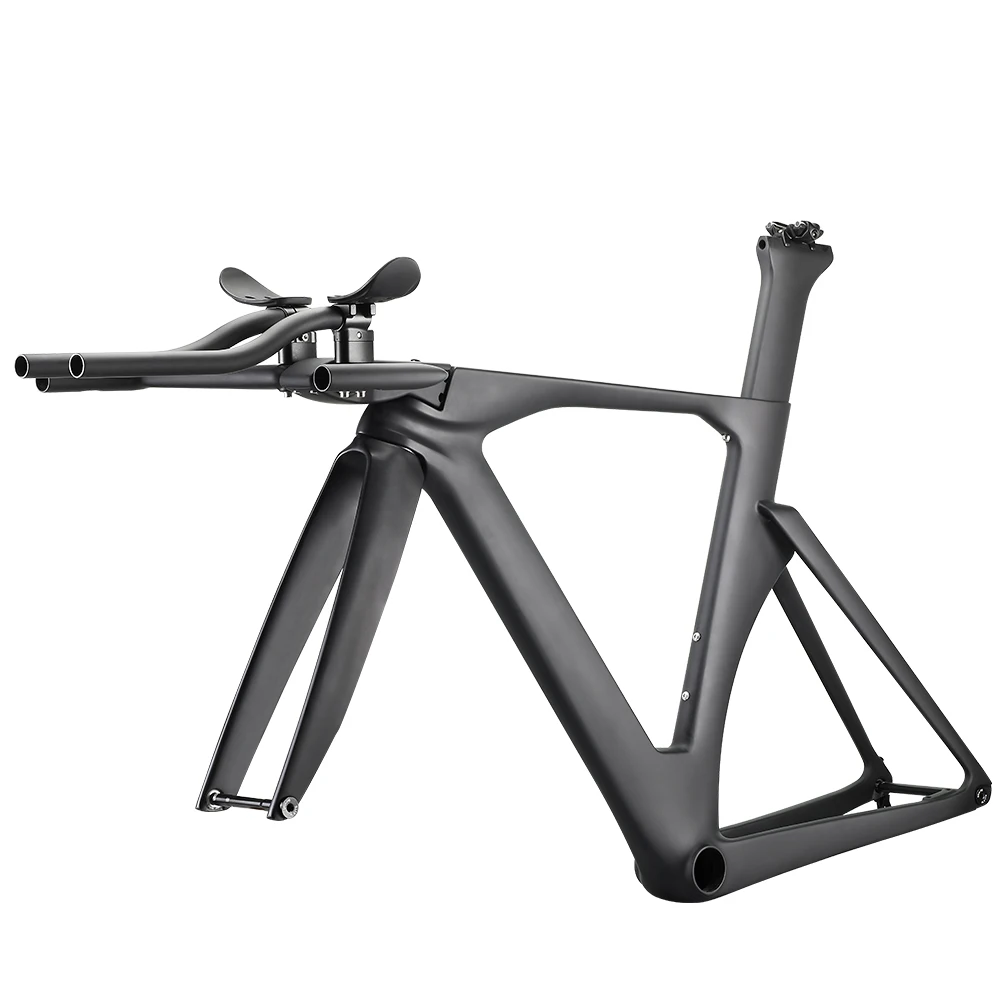 Light Weight Carbon Aero Time Trial Bike Frame Hidden Internal Cable ...