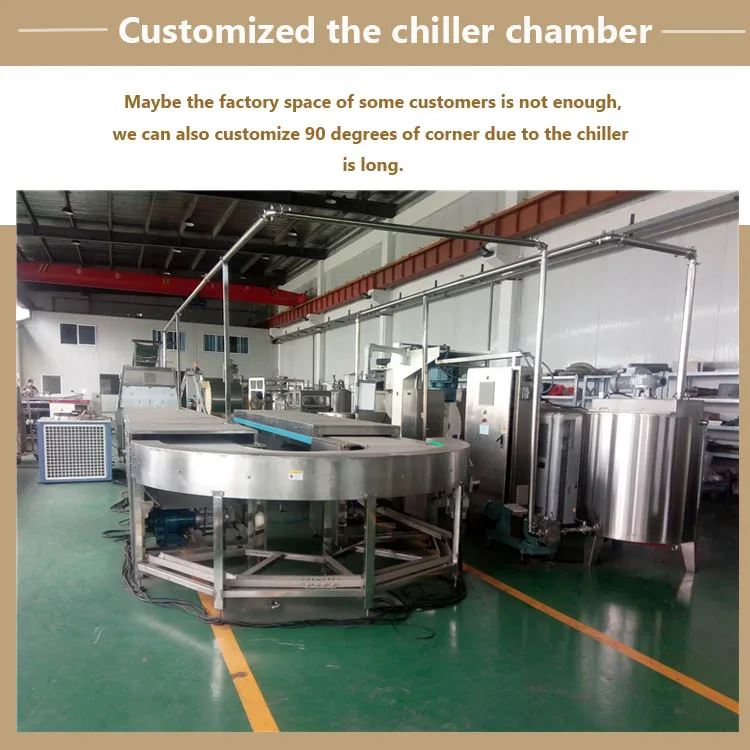 Large Production Chocolate Bar Coating Production Line Cooling Tunnel ...
