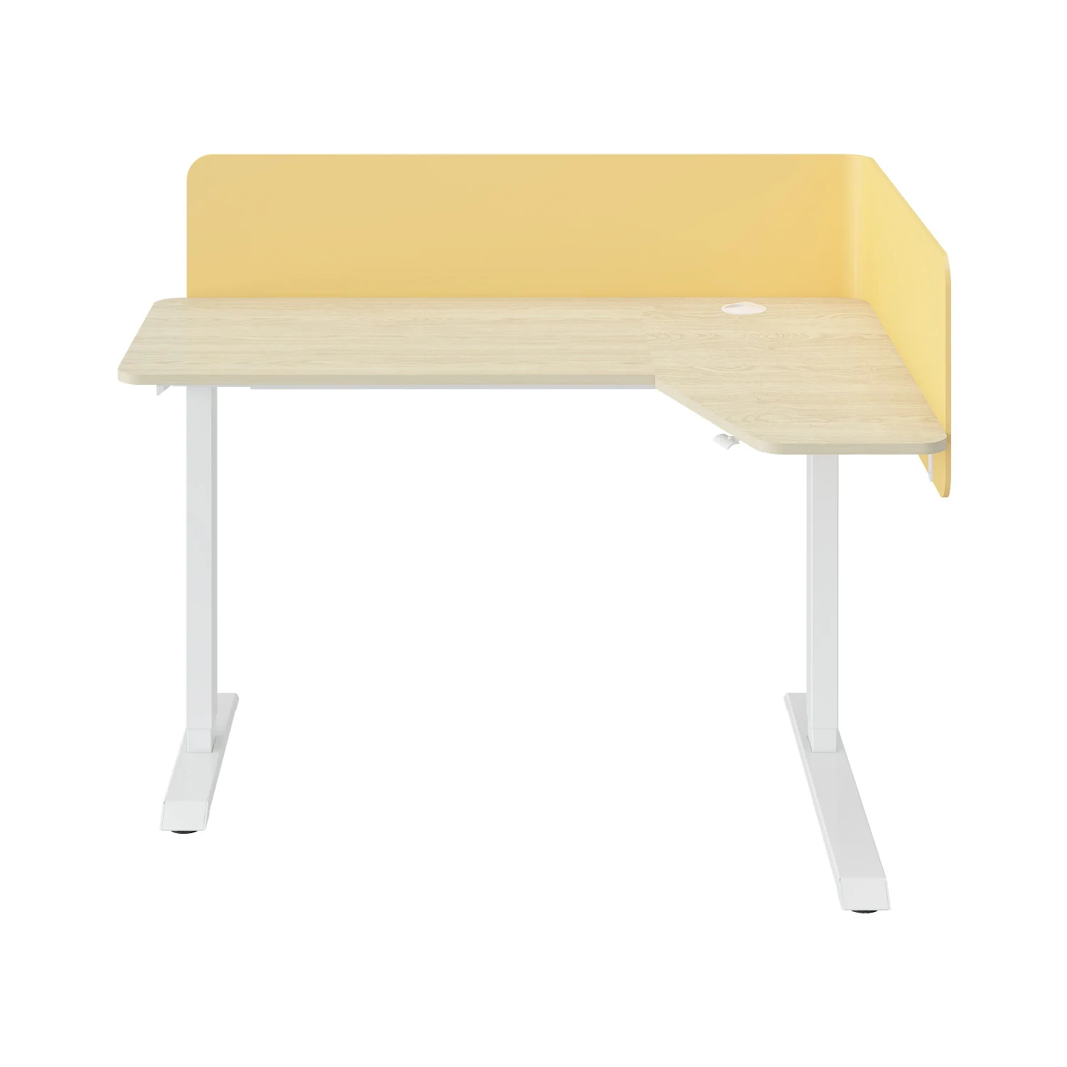 Office Furniture L Shaped Metal Frame Wood Writing Desk Table Home ...