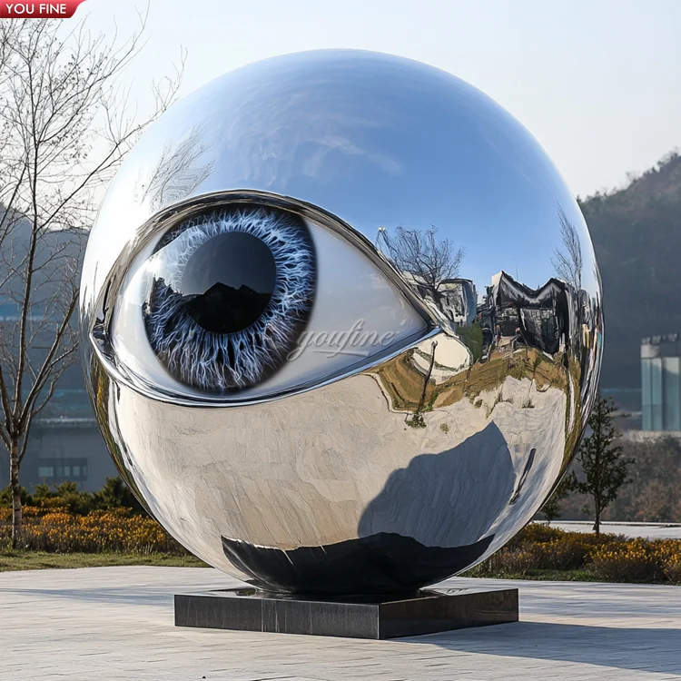 Outdoor Modern Stainless Steel Chrome Statue Human Eyebal| Alibaba.com