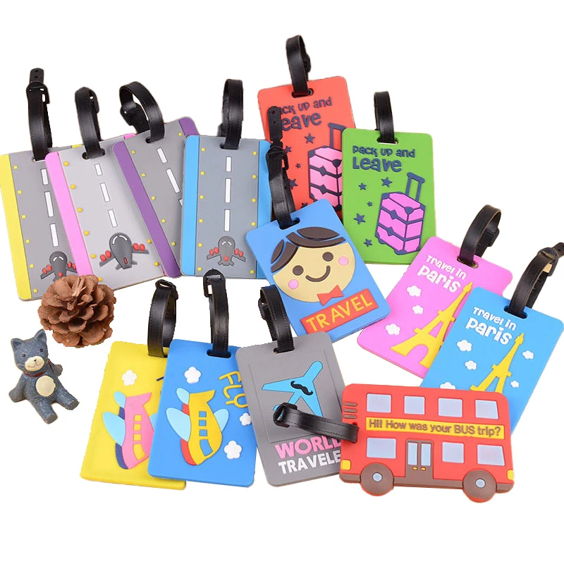Smart Pvc Luggage Tag Suitcase Baggage Tag Name Id Card Labels ...