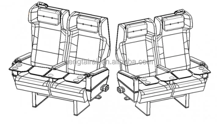 Luxury Train Passenger Seat with Fabric Cover - Durable & Comfortable