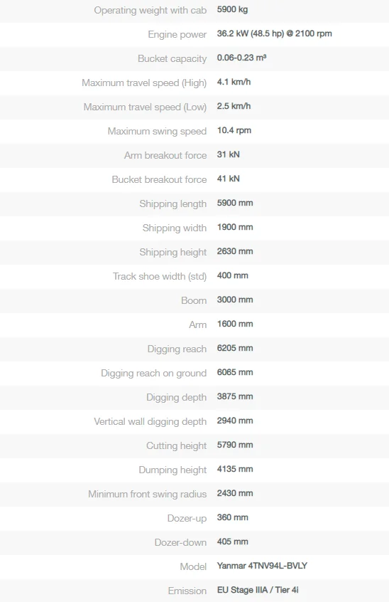 6ton Excavators 906E Liugong - Low Maintenance & High Performance