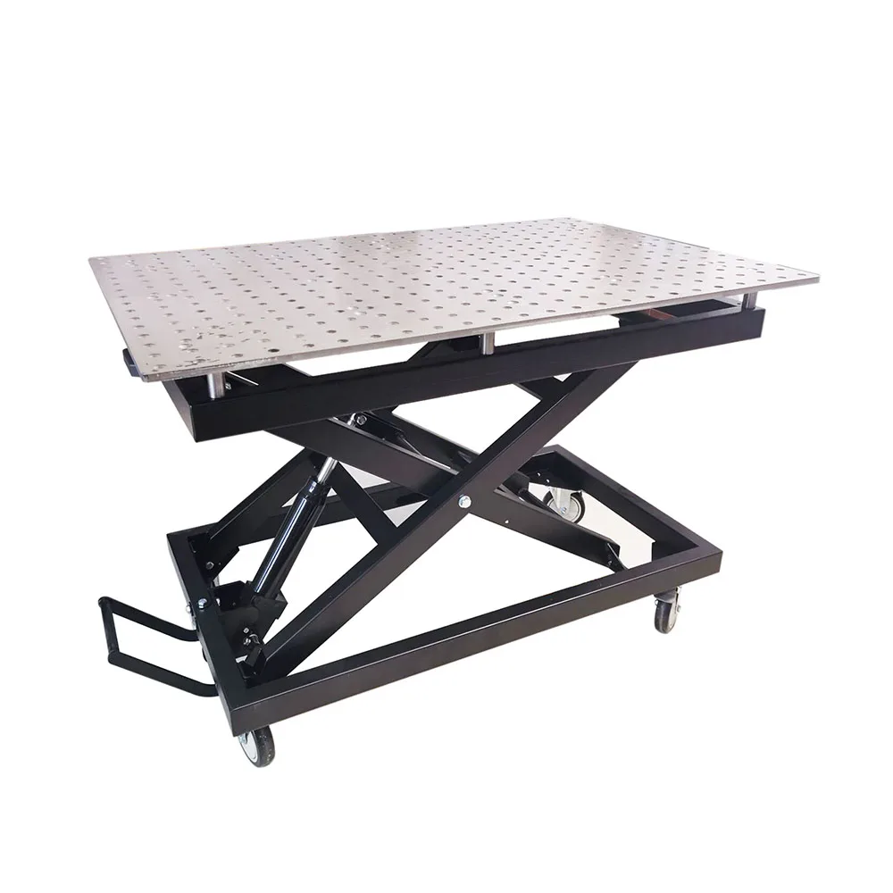 Portable Workbench Stand Adjustable Hydraulic Raising Work Platform ...