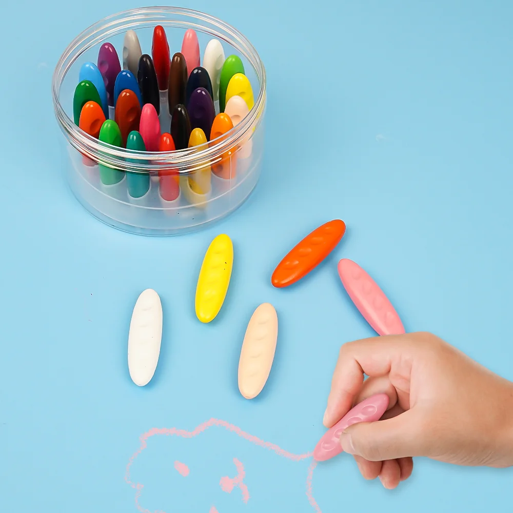 Custom Logo Crayon 24 Pack High Quality Water-drop Shape Kids Toddlers ...