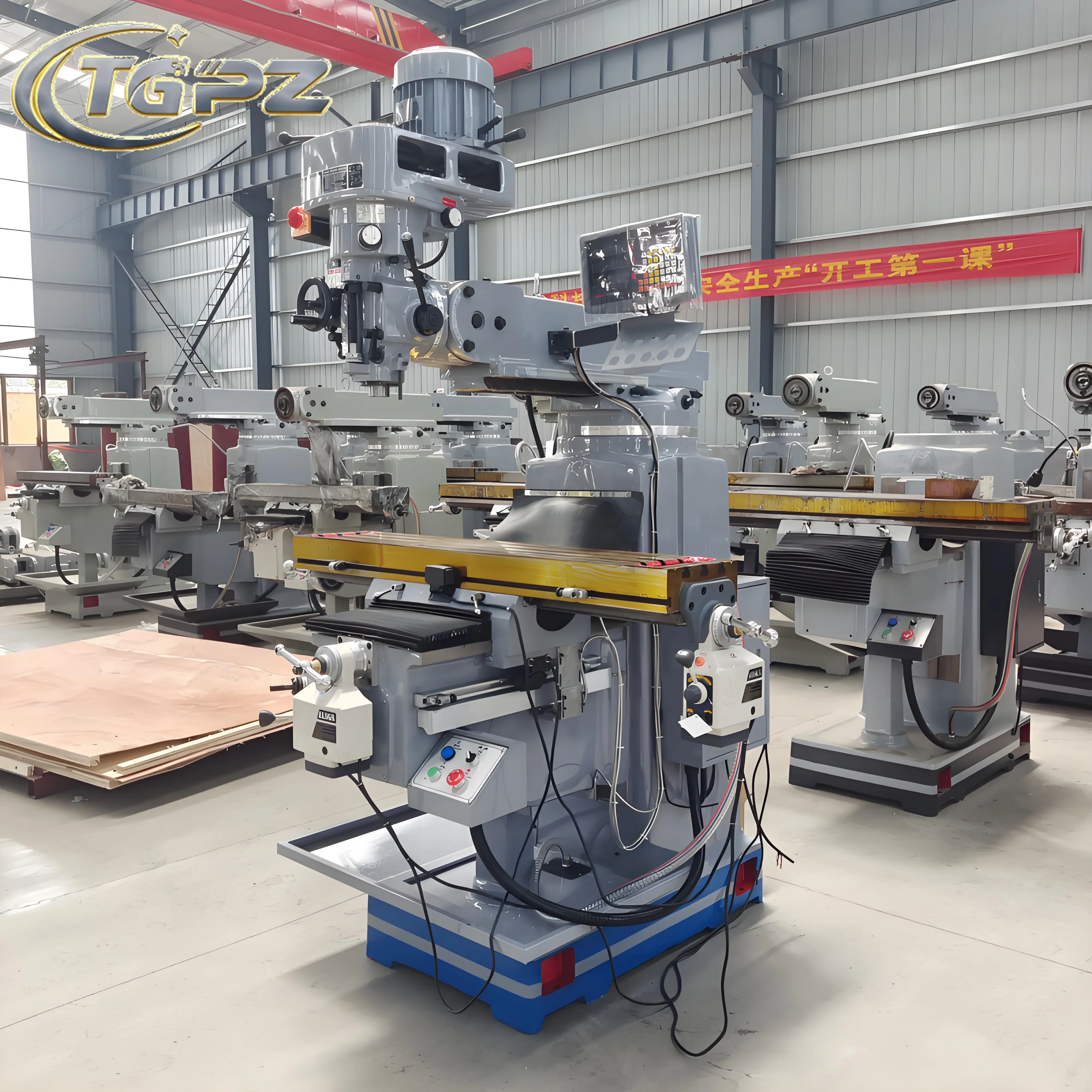 4H Digital Display Vertical Turret Milling Machine 220V Voltage ...