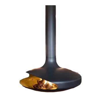 Modern Living Room Corner Suspended Building Round Fireplace For Indoor ...