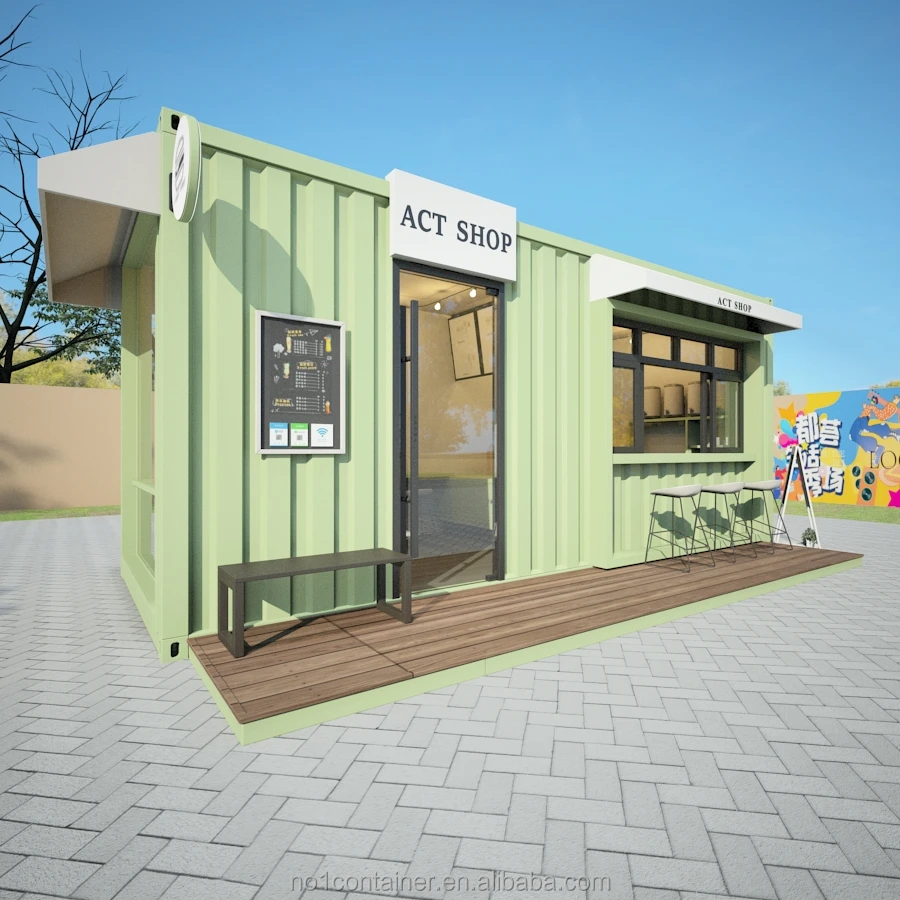 Container Shop Design 20ft Container Prefabricated Coffee Shop Kiosk ...