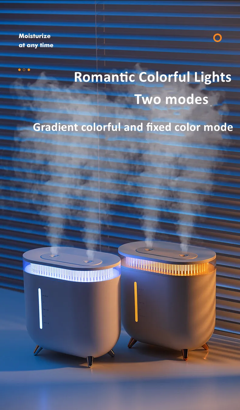 Portable Rechargeable Humidifier Wireless Dual Nozzle Air Humidifier ...