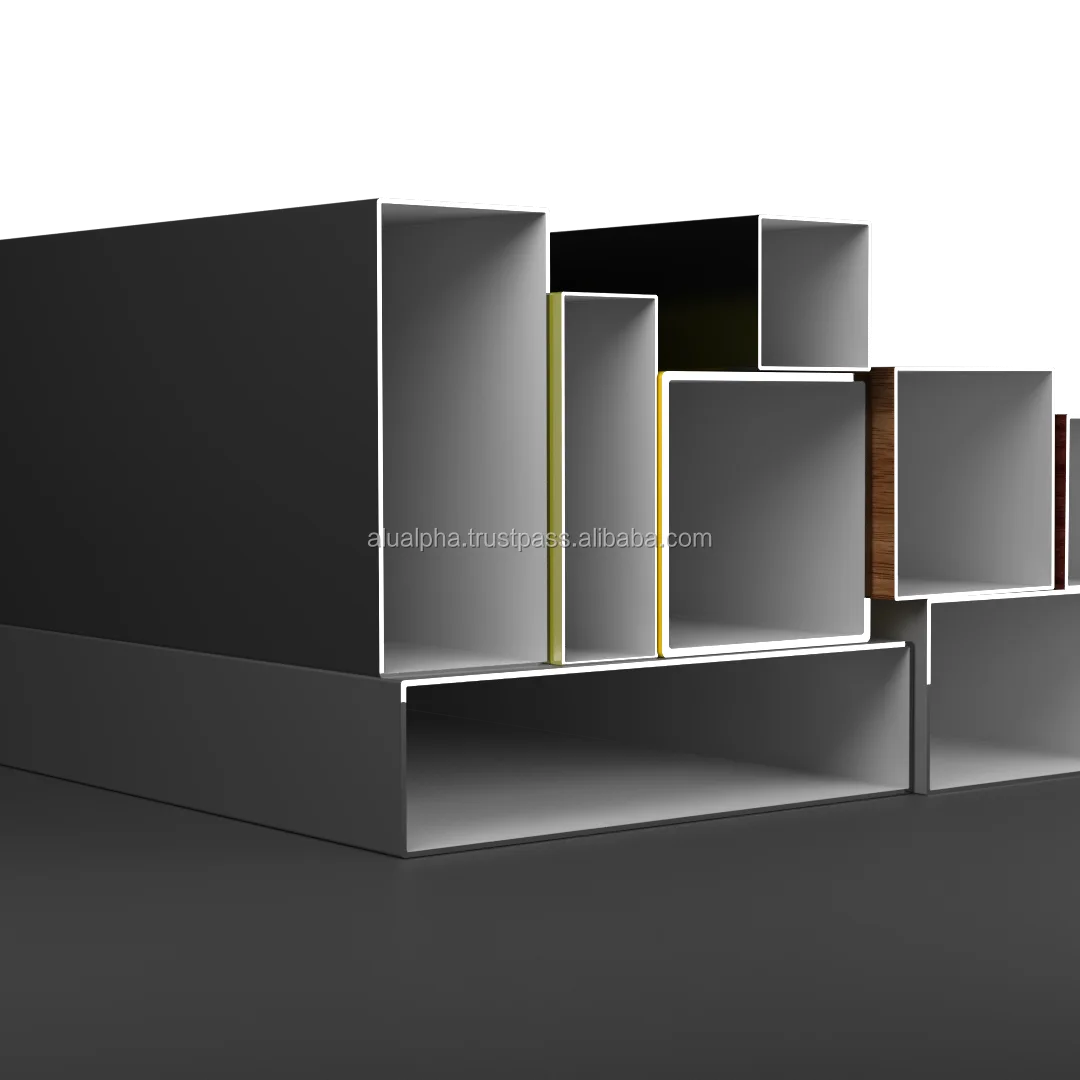Woodgrain Aluminum Square Tube/pipe Customized Anodized/powder Coated ...