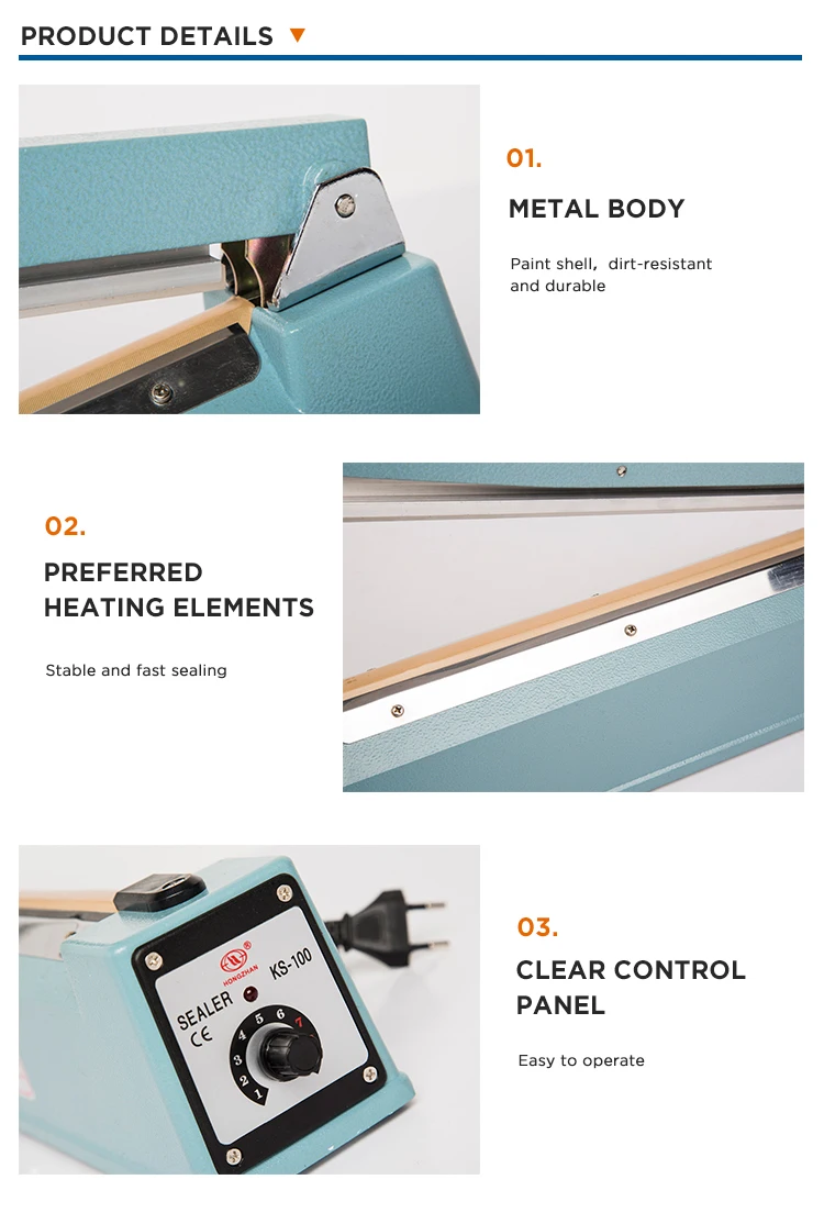 Plastic/iron/aluminium Shell Hand Impulse Sealing Machine
