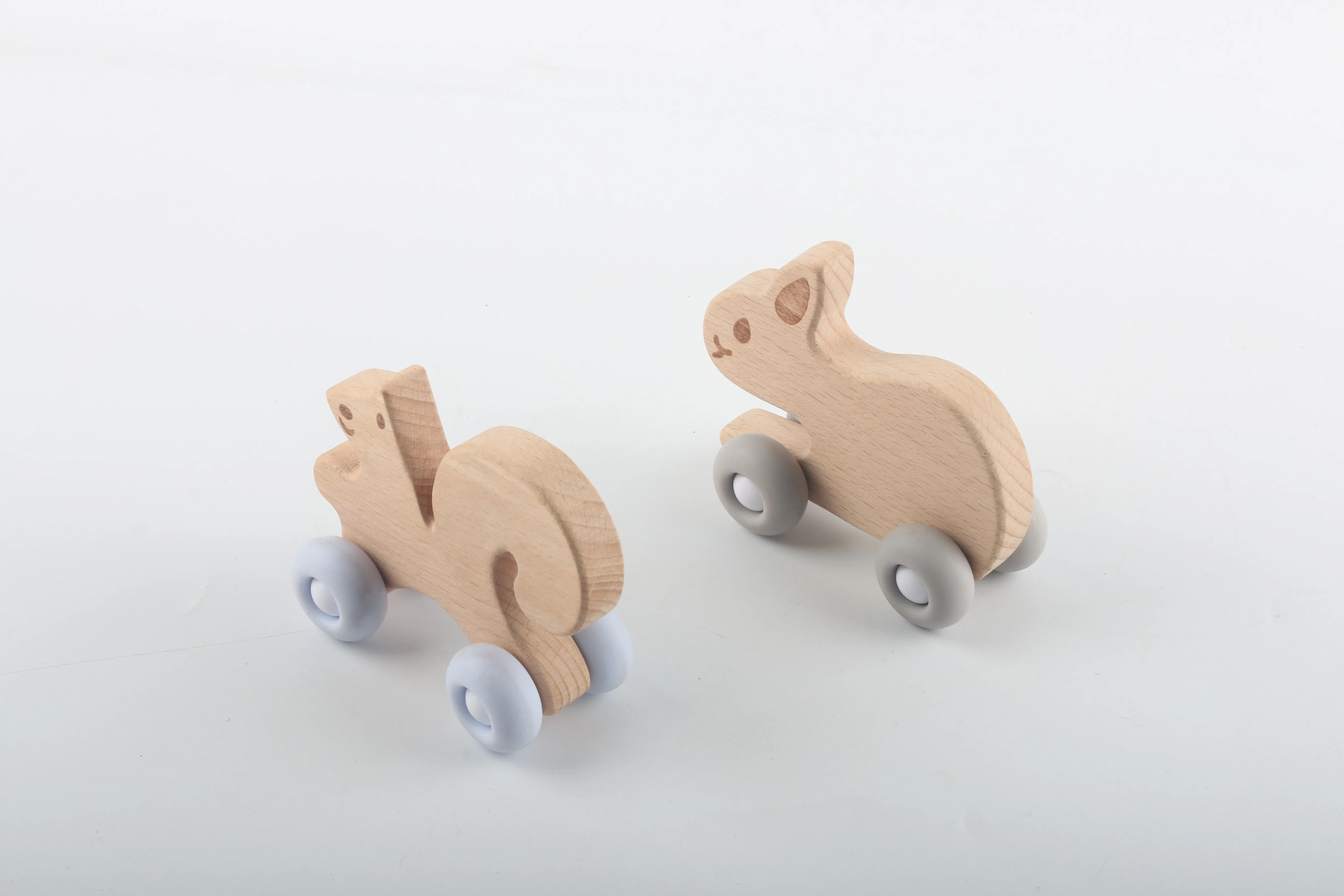 Shinymore Wooden Animal Car Toy - Fun for Kids Aged 0-24 Months