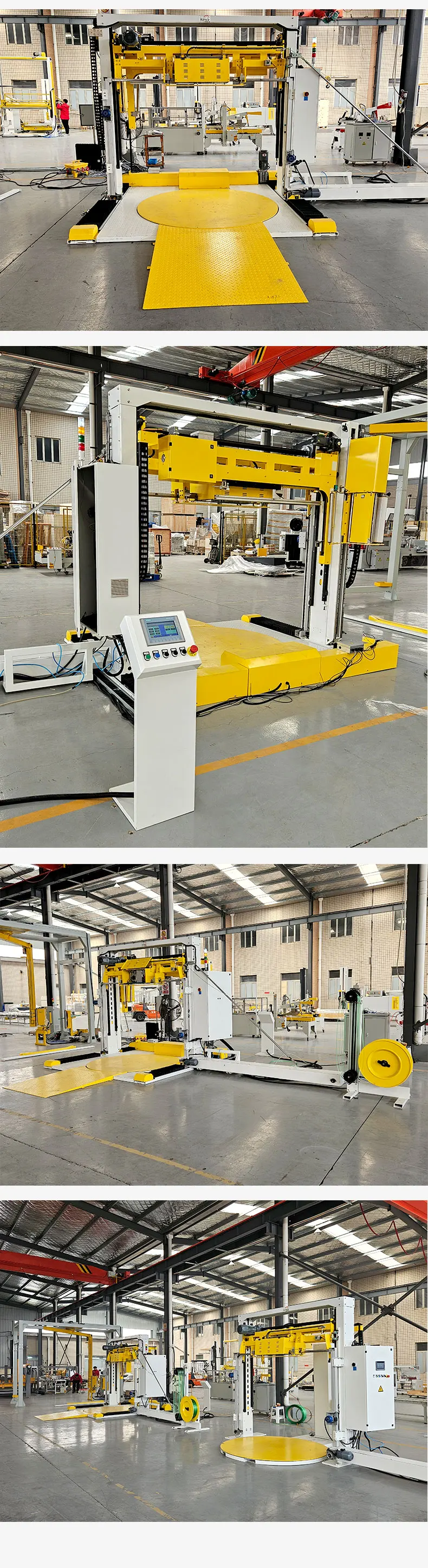 Movable Pallet Strapping Machine with Pallet Wrapping Machine Combined ...