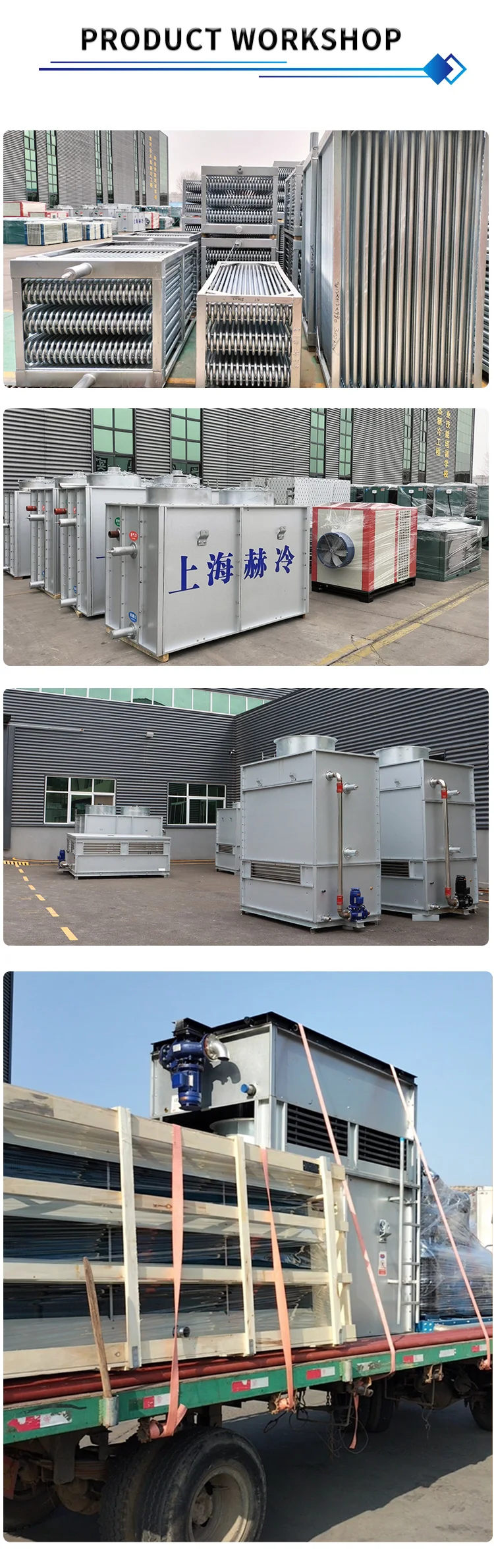 Industrial Closed Cooling Tower Cross Flow 304 Stainless Steel Circuit ...