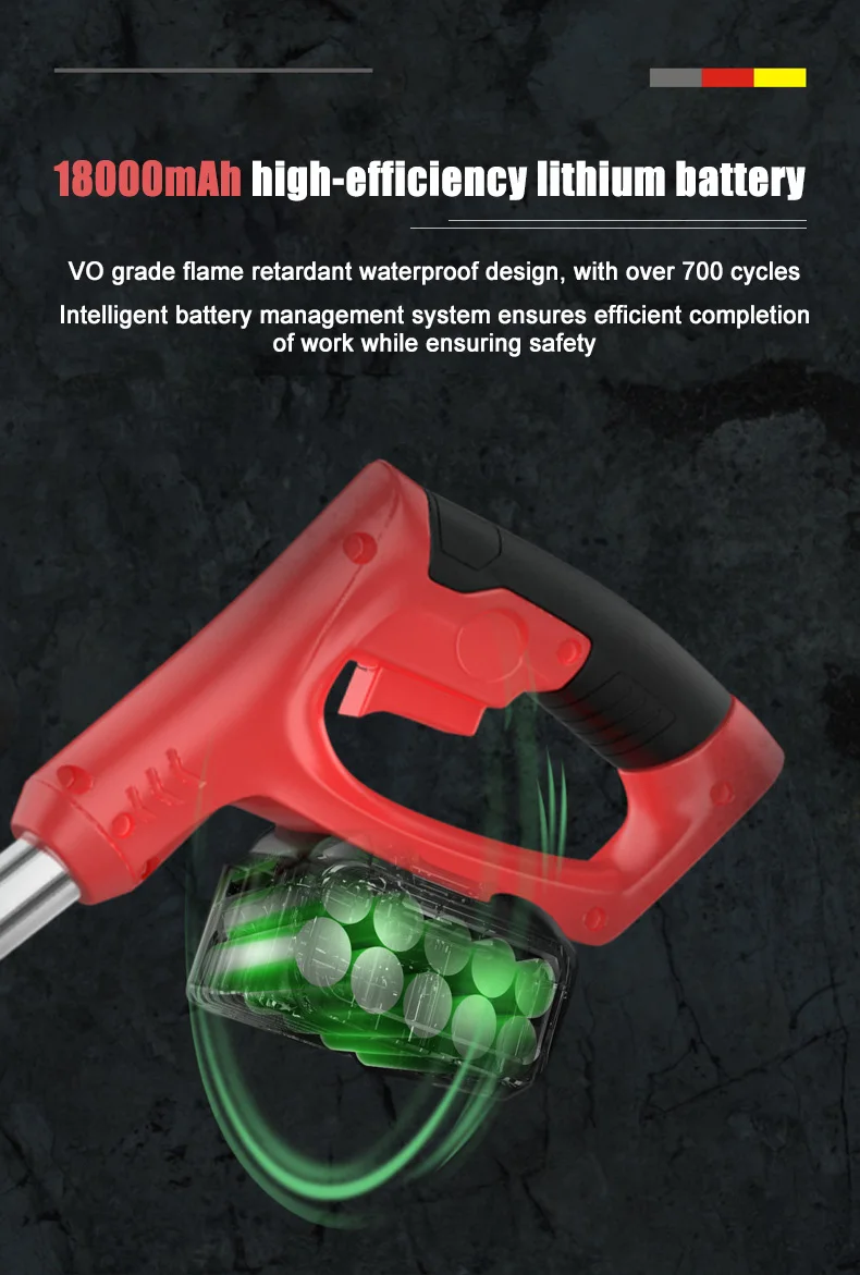 Edger Electric Double Battery 21v Powered String Cutting Trimmer Brush ...