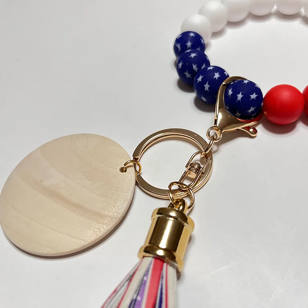 New Arrival DIY Beaded Key Chain Blank Keychain Beadable Metal Keyring ...