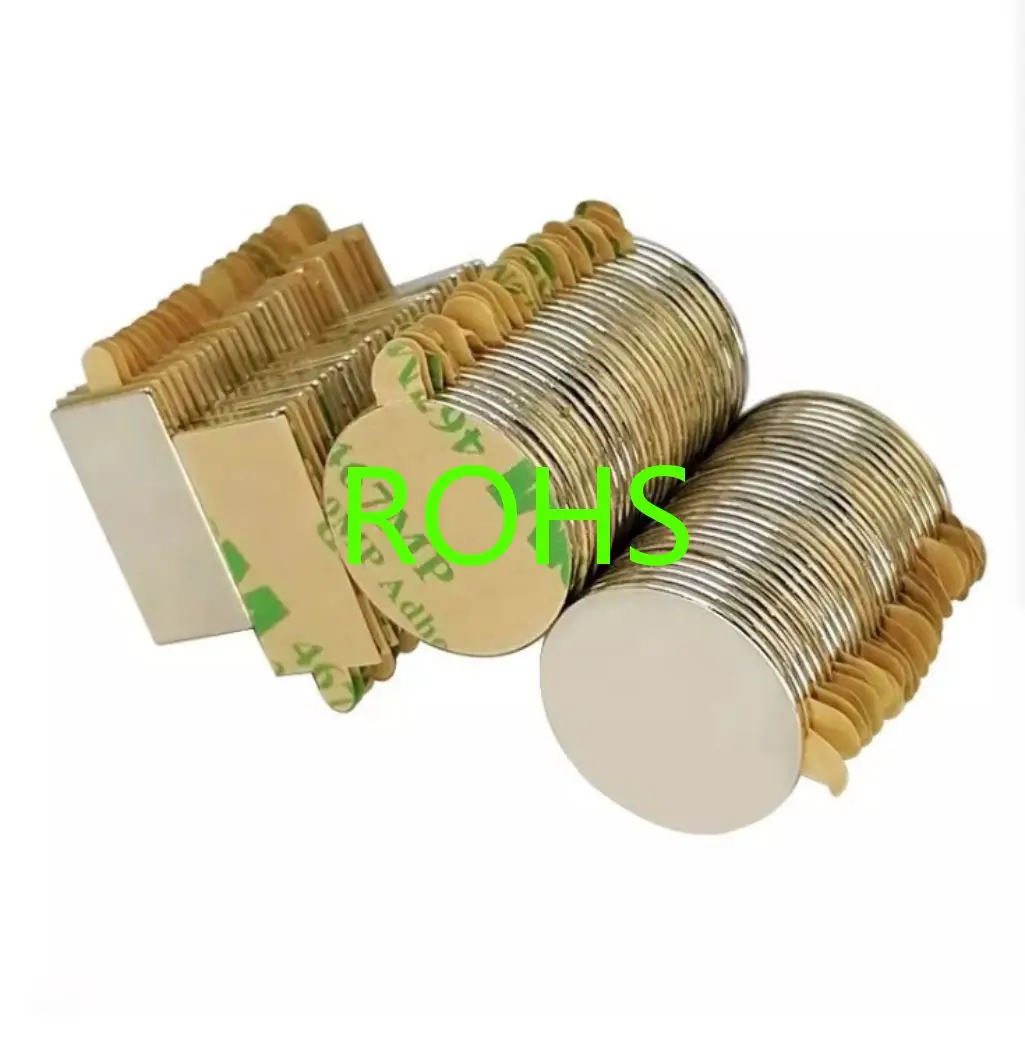 Self Adhesive Sheet Magnetic Disc Strong Magnet Ndfeb Neodymium Magnet ...