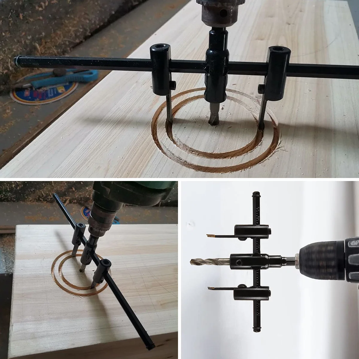 Adjustable Aircraft Type Hole Opener Woodworking Hole Puncher Plastic ...