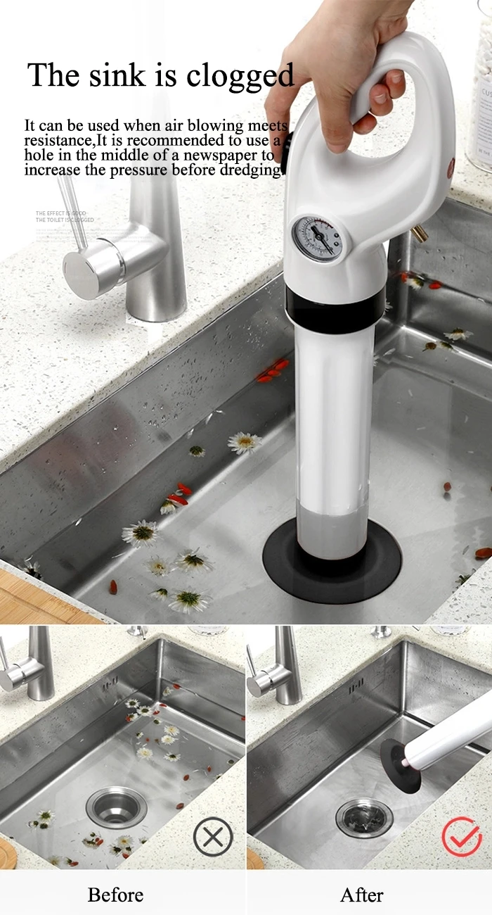 Efficient Drain Cleaning with Huxing Air Pressure Plungers
