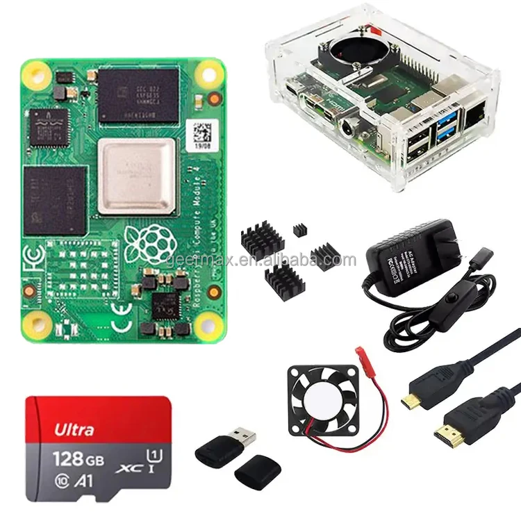 Raspberry Pi Compute Module 4 Cm4008032 Power Supply Adapter Sd Card ...