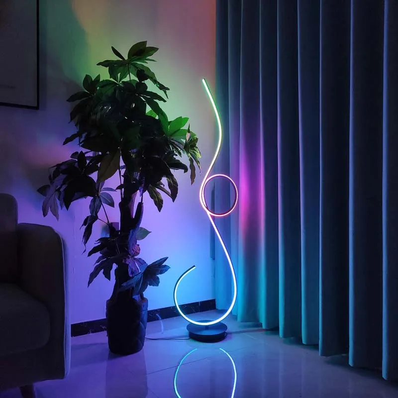 Manufacturer Modern Rgb Color Changing Floor Light Aluminum Simple ...