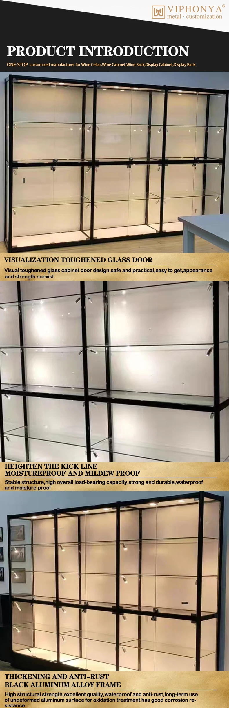 Fashion and Modern Glass Showcase Furniture Glass Display Counter ...