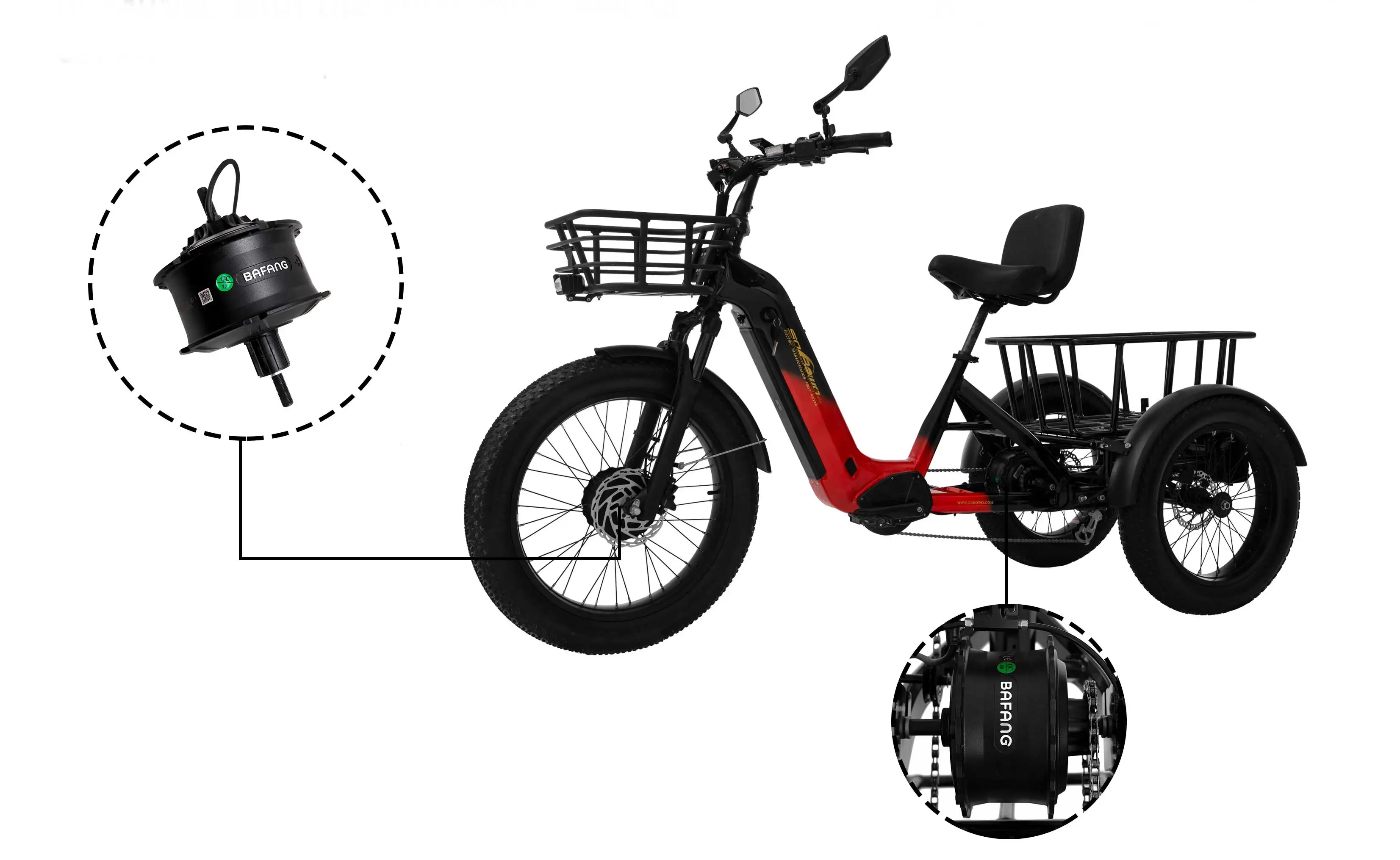 Super Factory Torque Sensor Electric Tricycle 2000w Dual Motor Etrike ...