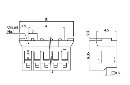 Ul10002 24awg Jst Original Connector 2.0mm Pitch Phr-16 Single Row ...